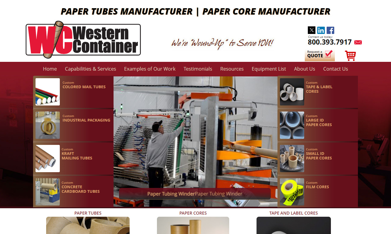 Western Container Corp. | Cardboard Tube Manufacturers